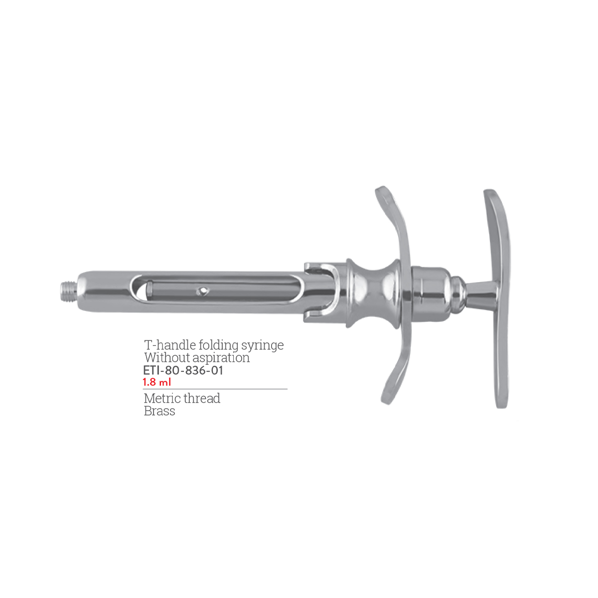 T-handle folding syringe