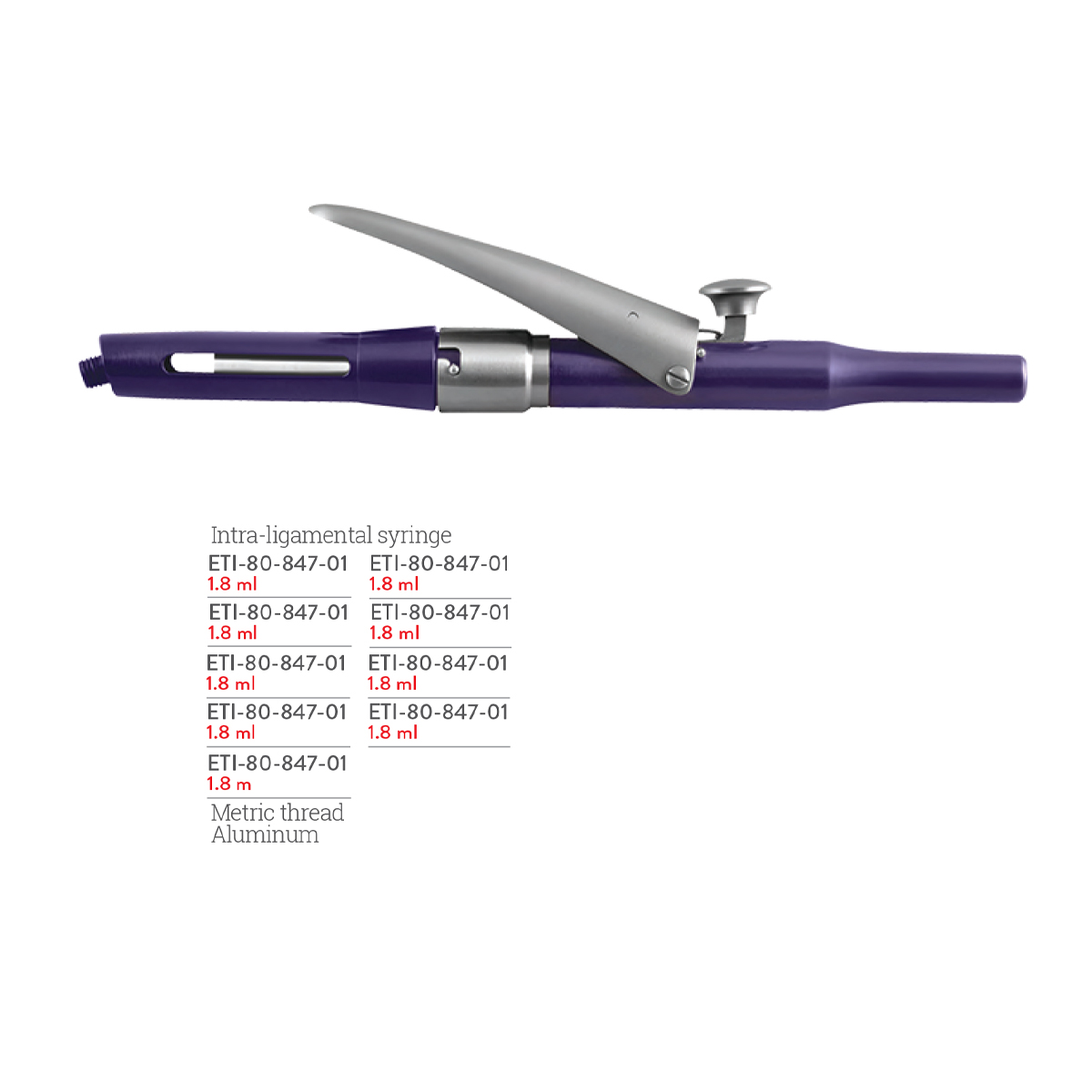 Intra-ligamental syringe